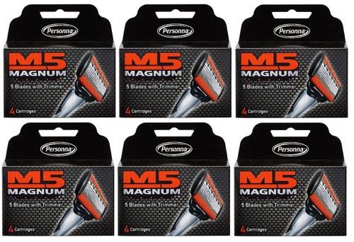 Personna M5 Magnum 5 Refill Razor Blade Cartridges, 24 Ct + Eyebrow ...