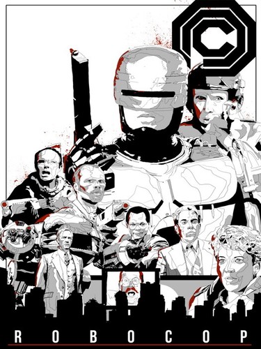 V3678 Robocop 1987 Characters OCP ED-209 Alex Murphy Decor WALL POSTER ...