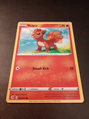 Pokemon Fusion Strike Vulpix Common Card 029/264 NM | eBay