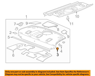 GM OEM 18-24 ATS Rear Body Floor Interior Trim-Pkg Tray Trim Clip ...