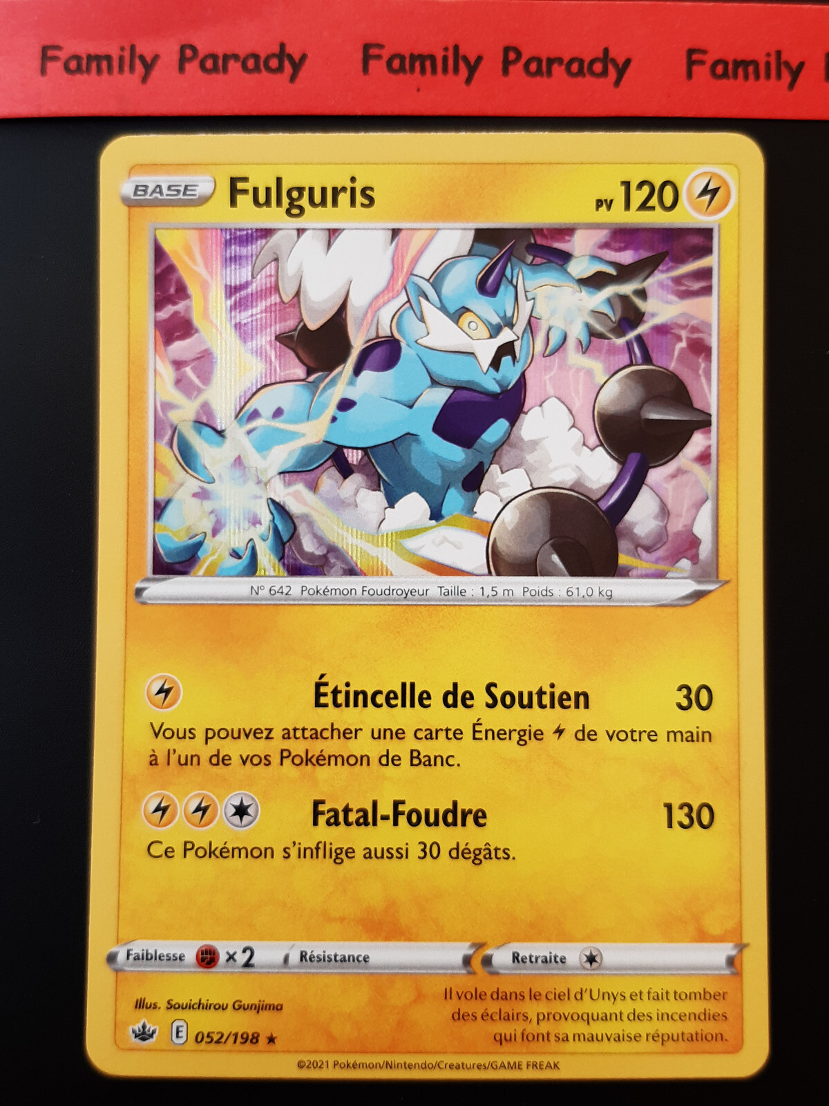 Fulguris HOLO 120PV 052/198 Rare Pokemon Card Ice Reign New Fr | eBay