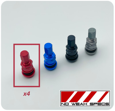 Rays Volk Racing Valve Stem with Cap Set Of 4 Red jdm te37 ce28 re30 ...