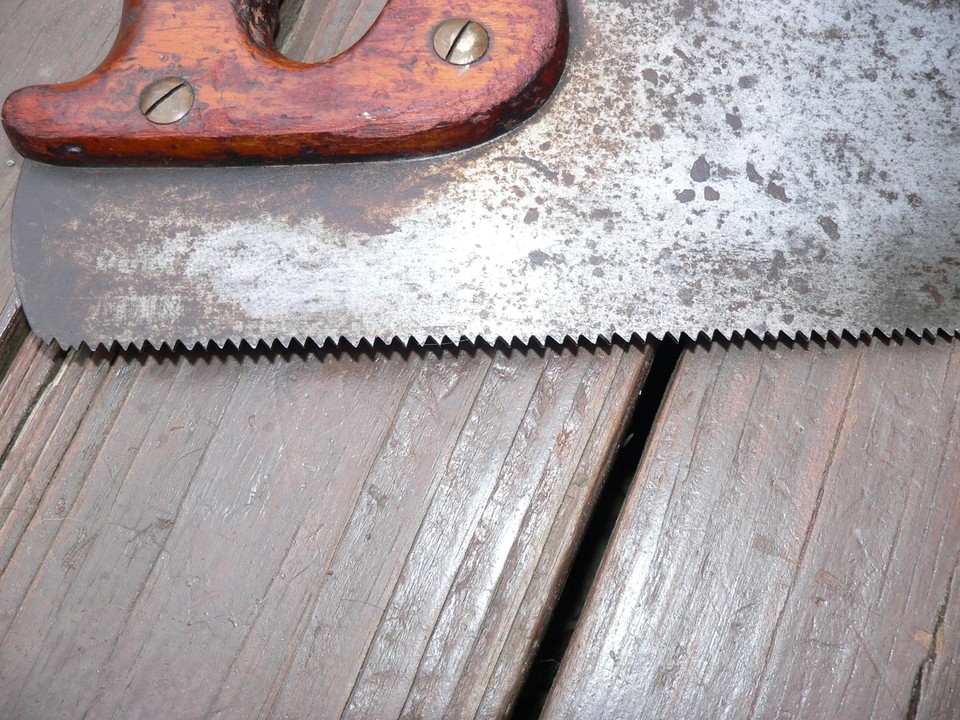 Vintage Bishop Bull Dog 26 in Hand Saw w/ Bulldog etch | eBay
