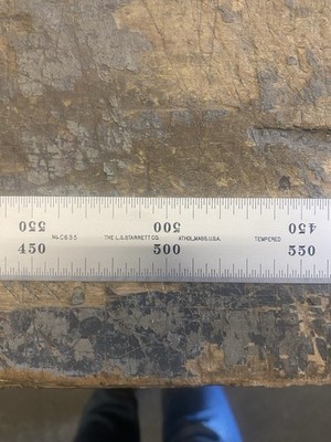 Starrett C635 High Precision 1000mm Stainless Steel Ruler Metric Scale ...