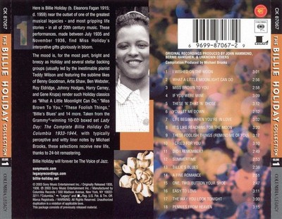 BILLIE HOLIDAY - THE BILLIE HOLIDAY COLLECTION, VOL. 1 NEW CD ...