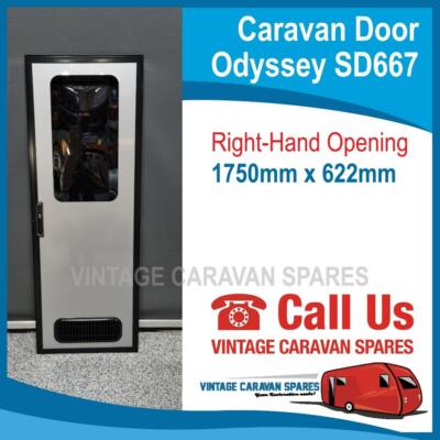 Caravan Door Silver SQUARE R/H ( A GRADE ' 1750 X 622 ) SD667 | eBay ...