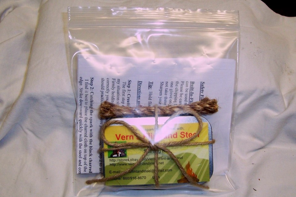 English Flint and Steel Kit, Fire Starter W/ Flint Sharpener & Extra ...