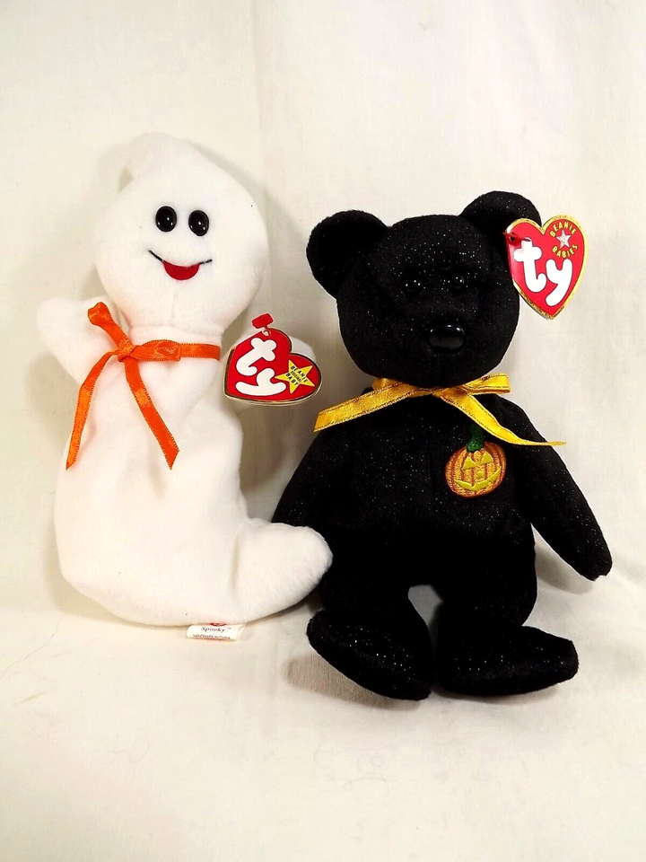 Ty Beanie Babies Spooky 1995 Haunt 2000 Halloween Collectibles Plush ...