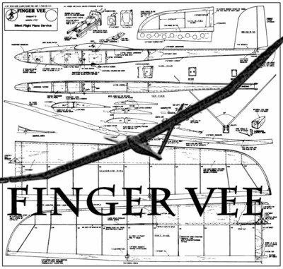Finger Vee Hand Launch Glider 60" WS RC Airplane Plans & Templates ...
