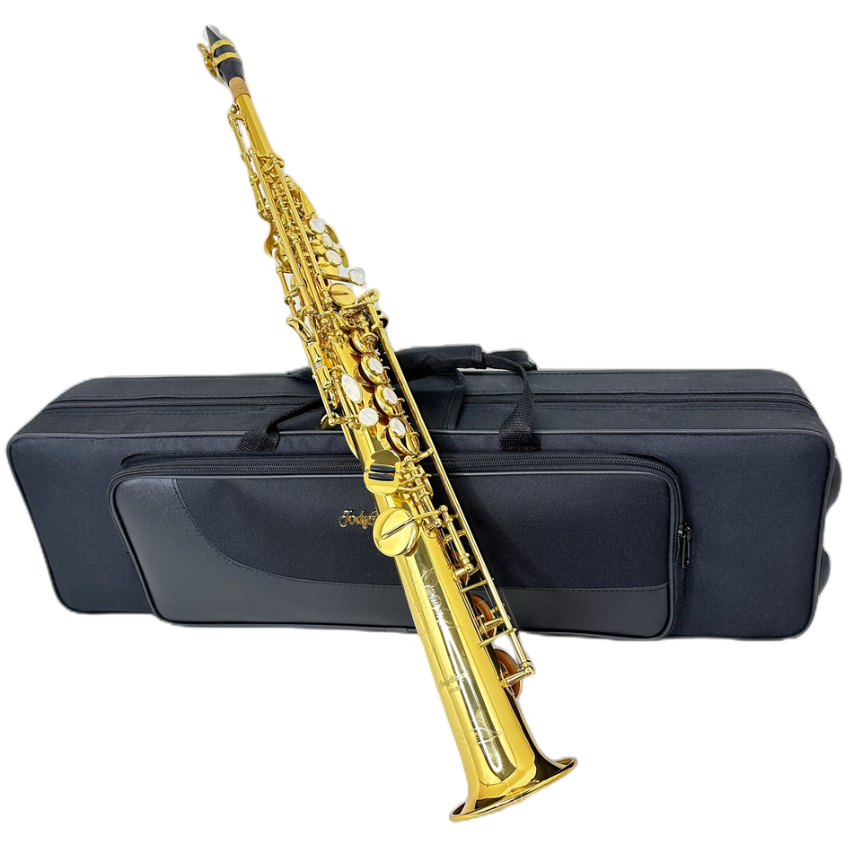 Jody Blues JSS-801 Golden Bb Soprano Sax Professional Level with ...
