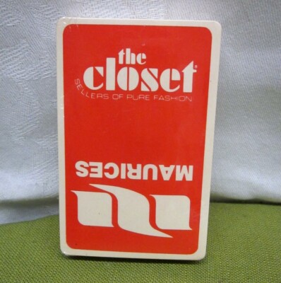 MAURICE’S playing cards The Closet department store NWT fashion 1970s ...