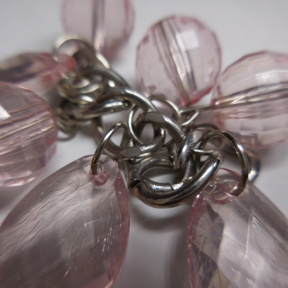 Pendant Pink Pearls Metal Nickel Gray Vintage Fashion N8461 | eBay