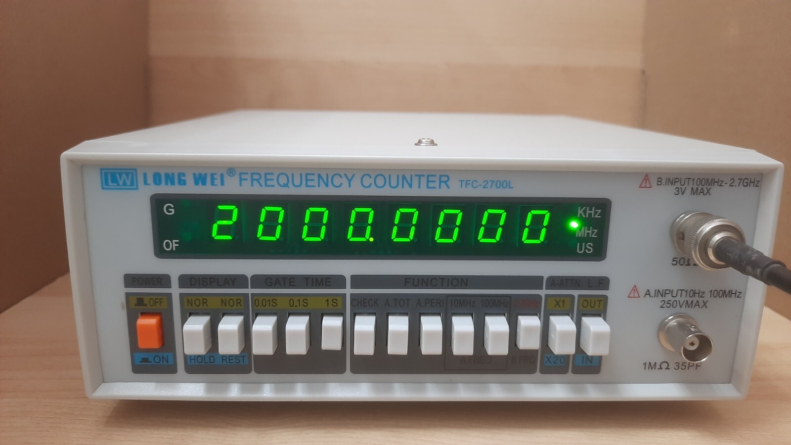 2.7GHZ BENCHTOP FREQUENCY COUNTER,PERIOD,COUNTS MEASUREMENT, HAM,110V ...