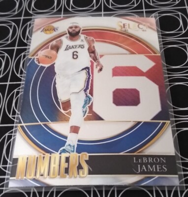LEBRON JAMES LOS ANGELES LAKERS 2021-22 PANINI SELECT NUMBERS INSERT ...