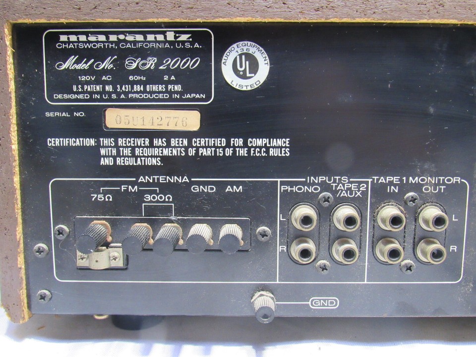 Vintage Marantz SR-2000 Receiver - Excellent - Works great! | eBay