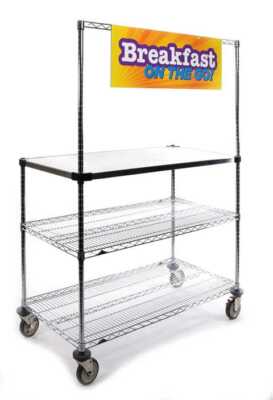 Metro GG2448 Stainless Steel Breakfast Cart 24" x 48" with Locking ...