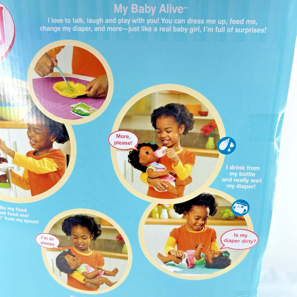 My Baby Alive Black Doll Retired 2010 Interactive Talk Eat Poop RARE ...