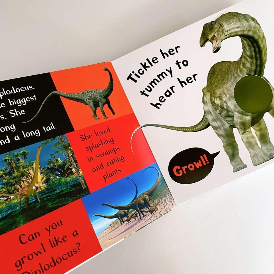 Dinosaur Sound Book for Kids, English, Bilingual, Interactive, Board ...