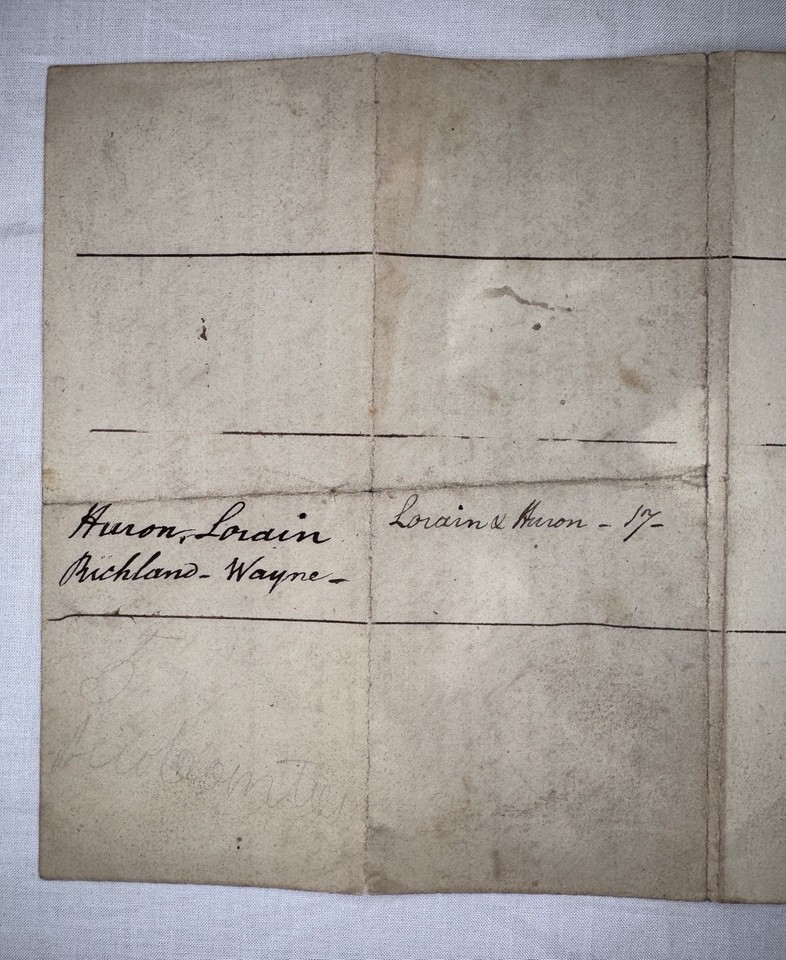 1833 Ohio Petitions to Form Ashland County w/ 100 Pioneer Signatures ...