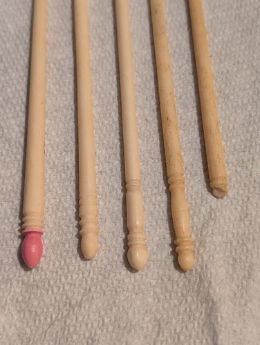 Crochet Hooks Carved Bone Ice Cream Cone & Double Point Knitting ...