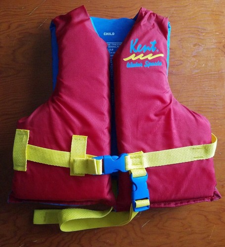 Kent Childs Water Sports Flotation Vest Crotch Strap Red Blue & Yellow ...