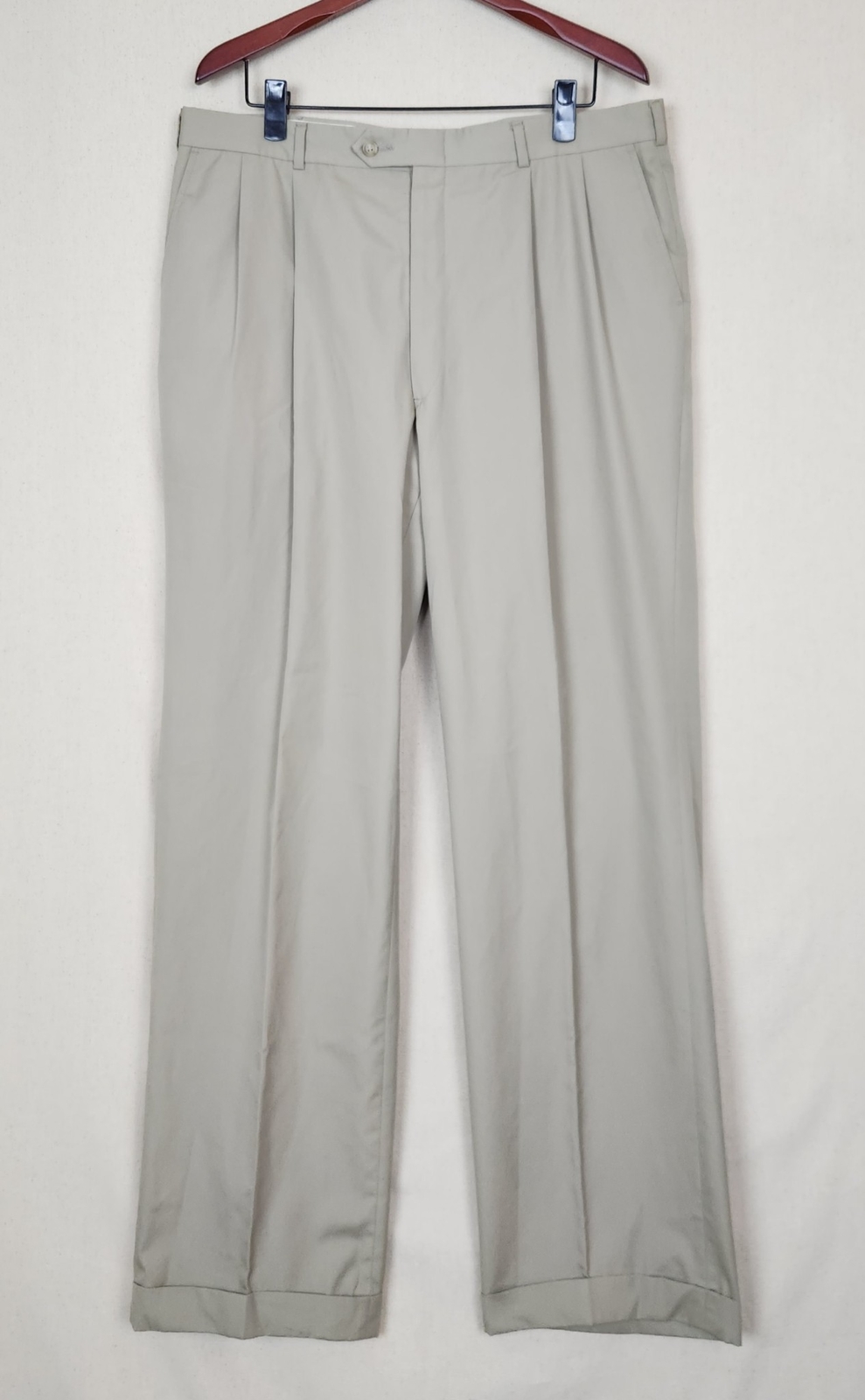 Unbranded Mens Beige POLY COTTON BLEND Khakis Chinos Slacks Pants size ...