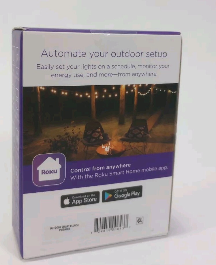 Roku PW1000R Smart Home Outdoor Smart Plug SE with Custom Scheduling ...