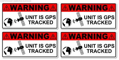 x4 GPS Alarm System Warning Anti Theft Car Vehicle Security Sticker ...