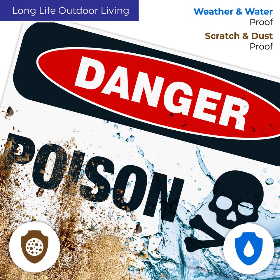 Poison Sign, OSHA Danger Sign, | eBay