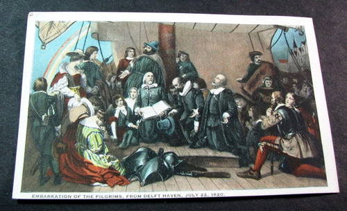 Old Post Card Embarkation of the Pilgrims Unused PL22 | eBay