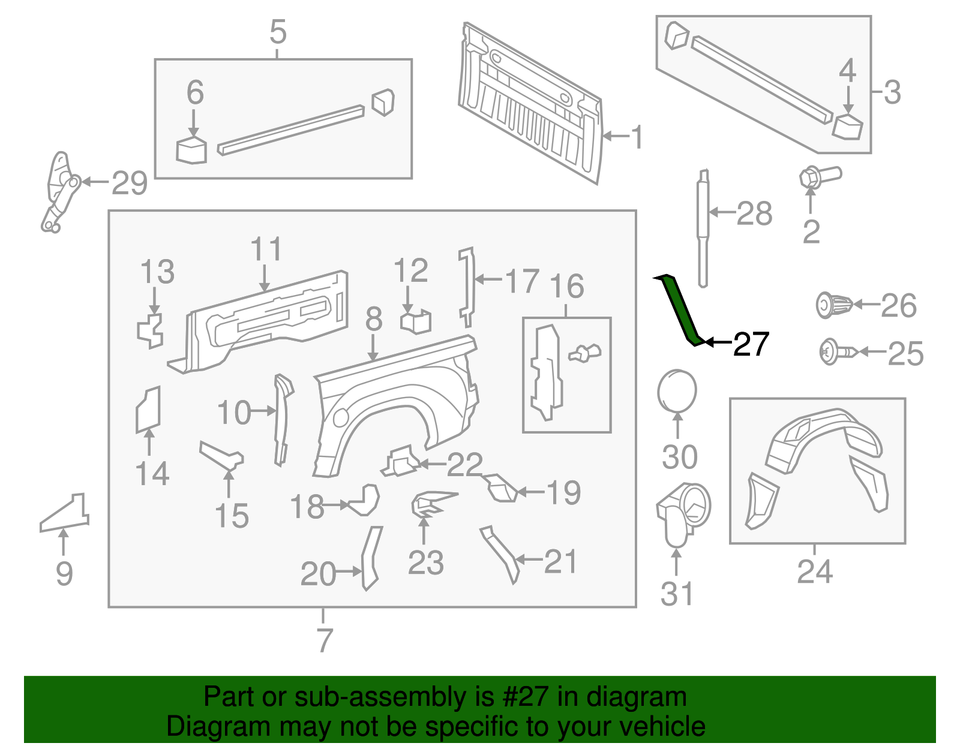 Genuine Toyota Wheelhouse Brace 65522-0C010 | eBay