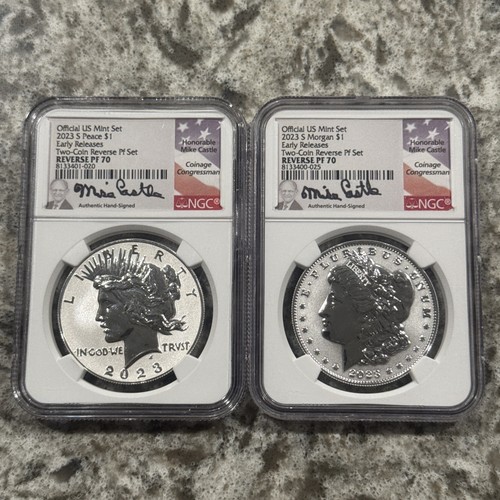 2023-S MORGAN & PEACE DOLLAR REVERSE PROOF SET EARLY RELEASE MIKE ...