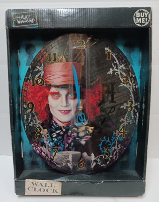 Disney Alice In Wonderland Johnny Depp Mad Hatter Wall Clock | eBay