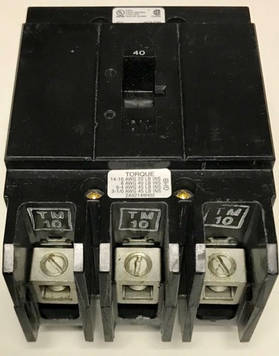Cutler Hammer Eaton GHB3040 3p 40a 480v Circuit Breaker | eBay