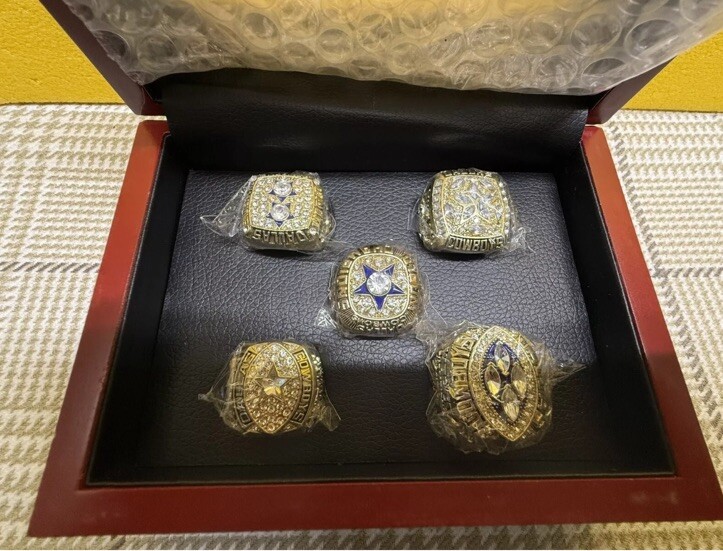 Dallas Cowboys Super Bowl 5 Ring Set with Display Box | eBay