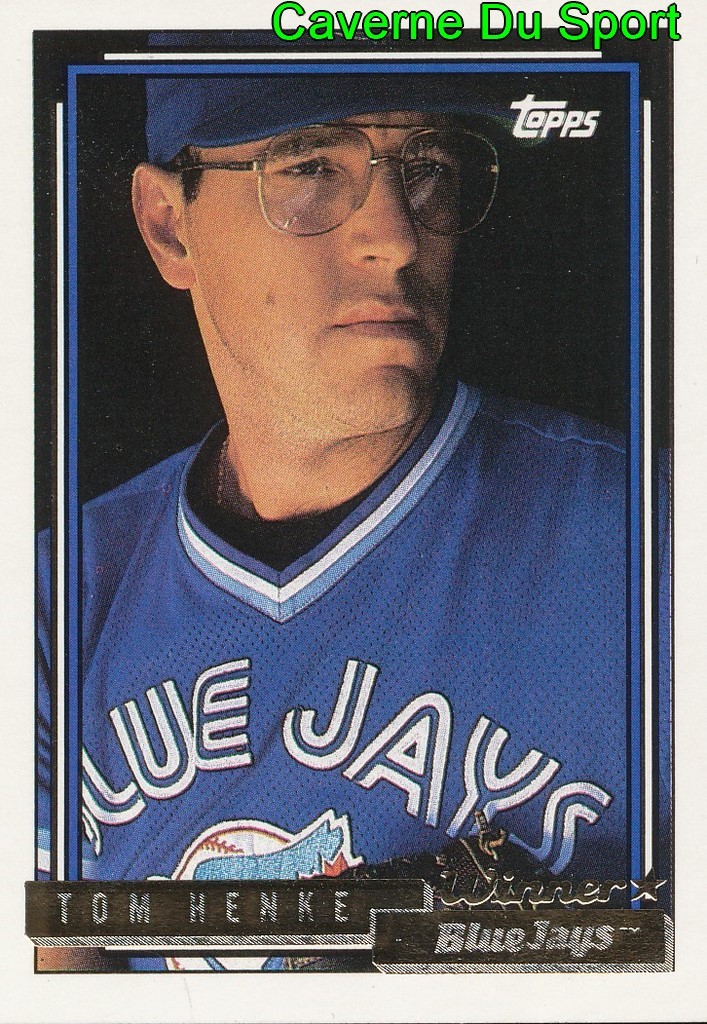 451 TOM HENKE BLUE JAYS TOPPS GOLD WINNER BASEBALL CARD 1992 | eBay