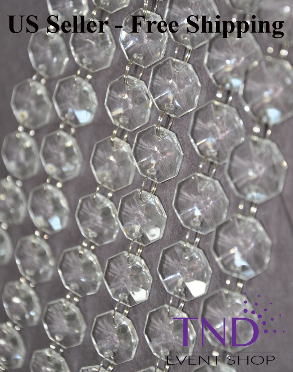 Crystal Garland Strands 30m/99ft Acrylic Crystal Garland Hanging