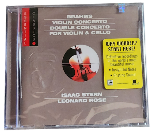 BRAHMS:DOUBLE CONCERTO 4 VIOLIN & CELLO, ISAAC STERN, LEONARD ROSE, NEW ...