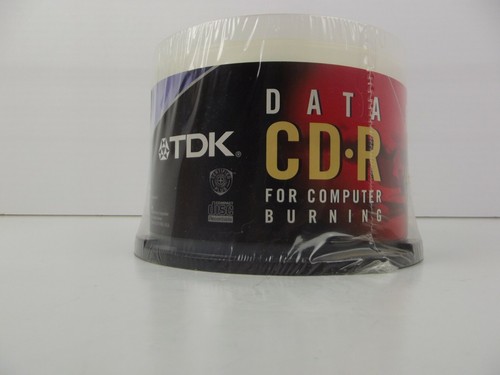 TDK Data CD-R 80 Min 700 MB 50 Pack Spindle Cake Box Storage Brand New ...