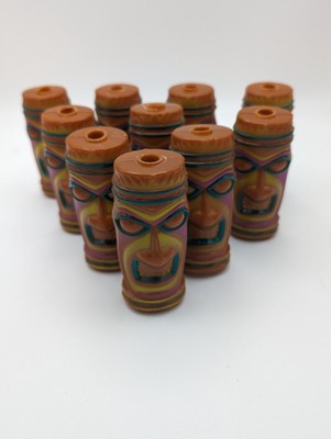 VINTAGE STRING 10 LIGHT COVERS Tiki Lights Tiki Mask Head NO CORD | eBay