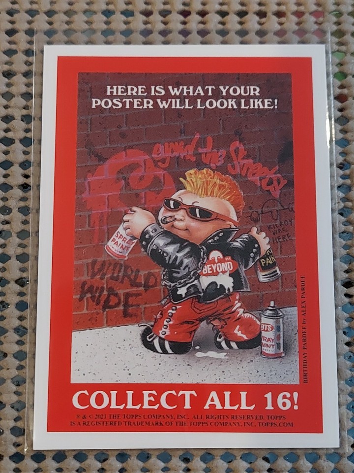 2021 GARBAGE PAIL KIDS GPK BTS BIRTHDAY PARDEE (#1c) LIMITED PRINT RUN ...
