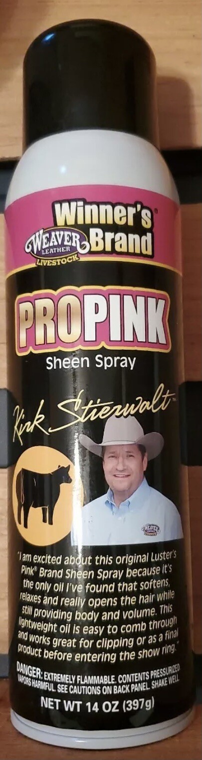 Kirk Stierwalt Weaver Livestock ProPink Sheen Spray 14 Oz | eBay