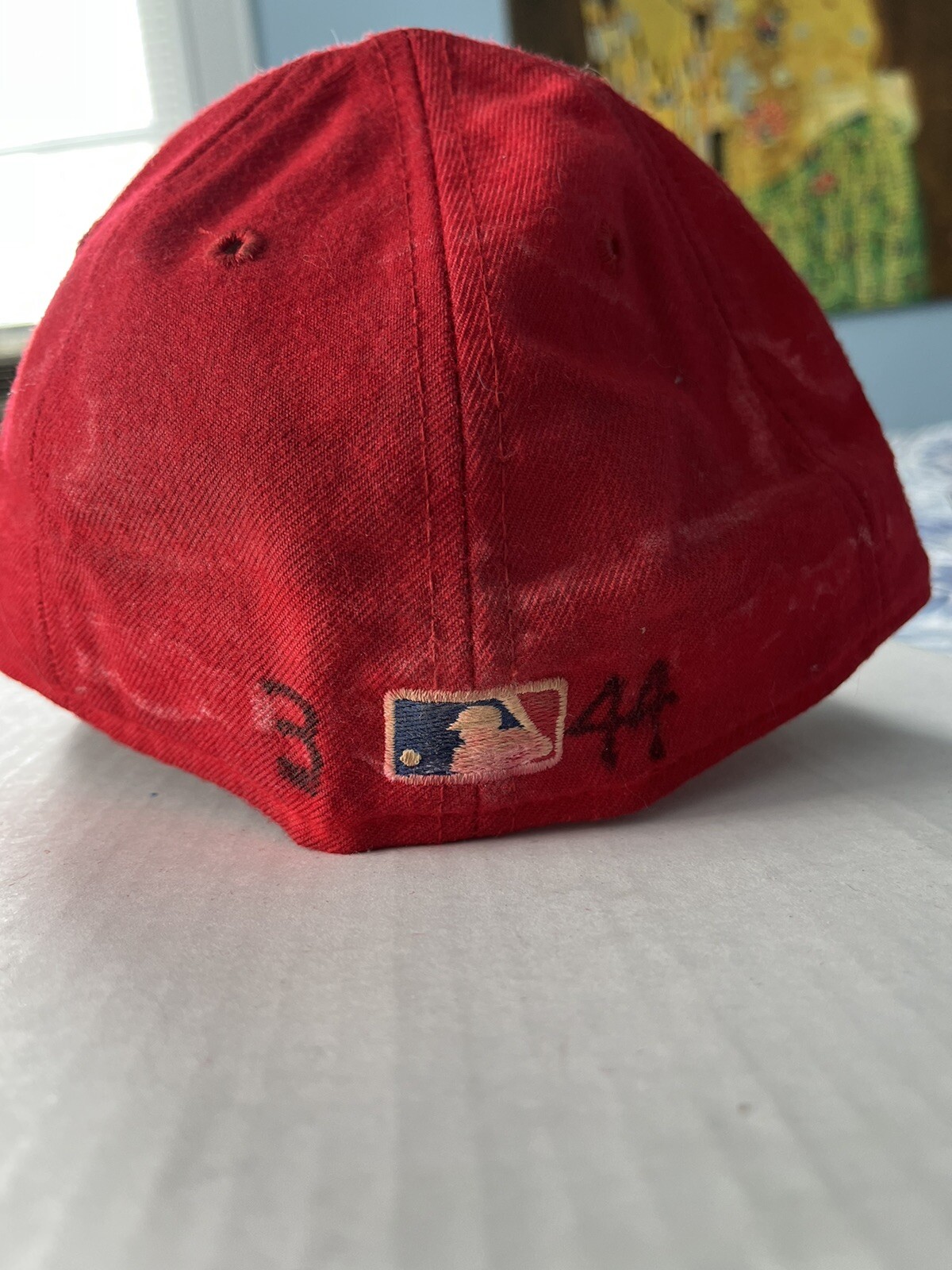 Aaron Boone 1998 Cincinnati Reds Game Used Worn Autographed Auto Hat ...