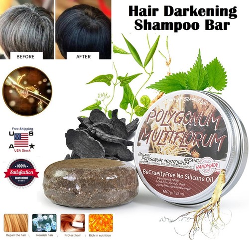 Hair Darkening Bar Shampoo Organic Polygonum Essence Hair Darkening ...