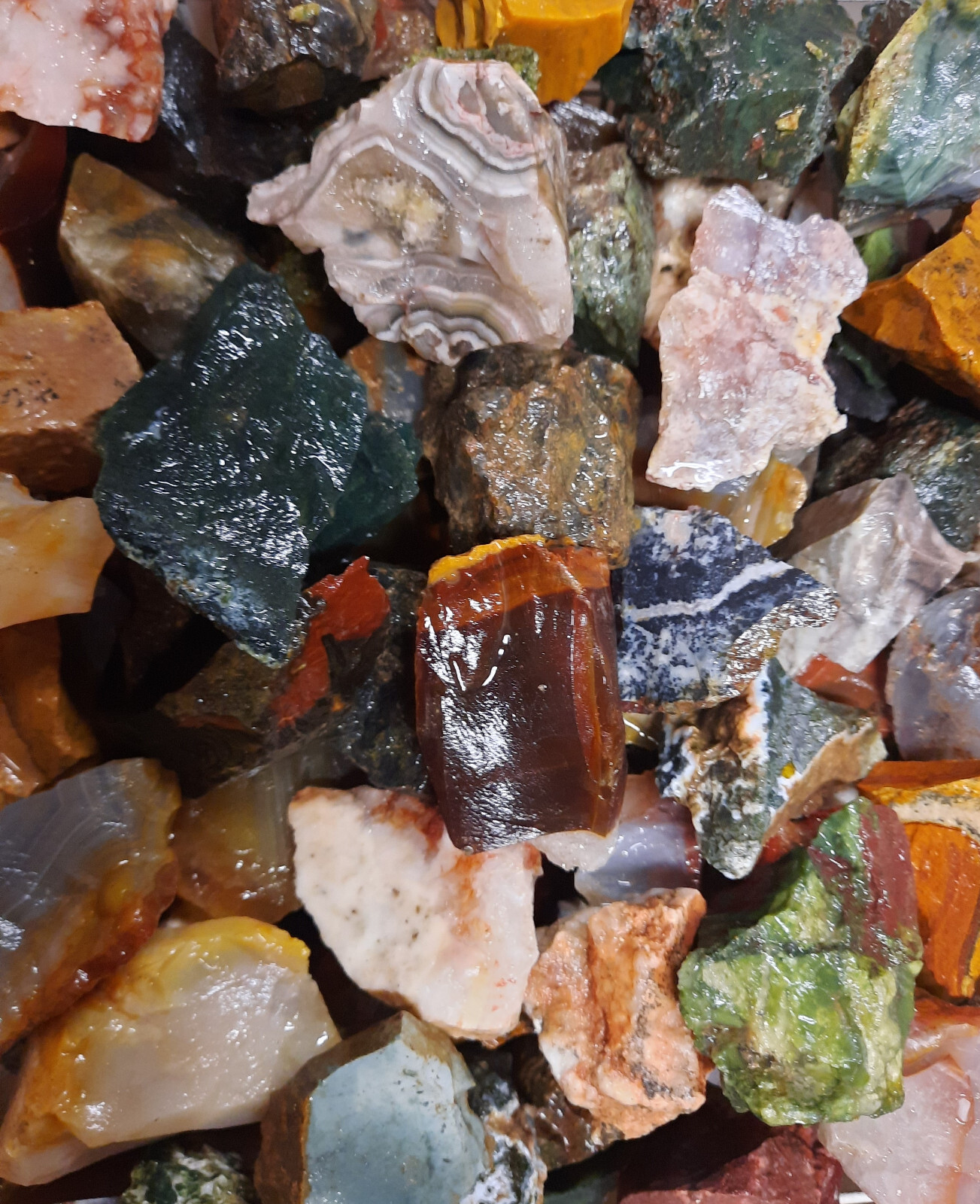 Rock Tumbling Rough Premium World Mix 1Lb Colorful Agate Jasper Tumble ...