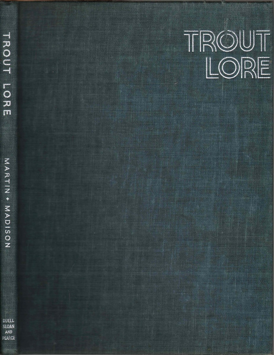 Trout Lore By Martin, Milton Fox. 1942 | eBay