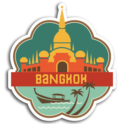 2 x 10cm Bangkok Thailand Travel Vinyl Stickers - Sticker Laptop ...