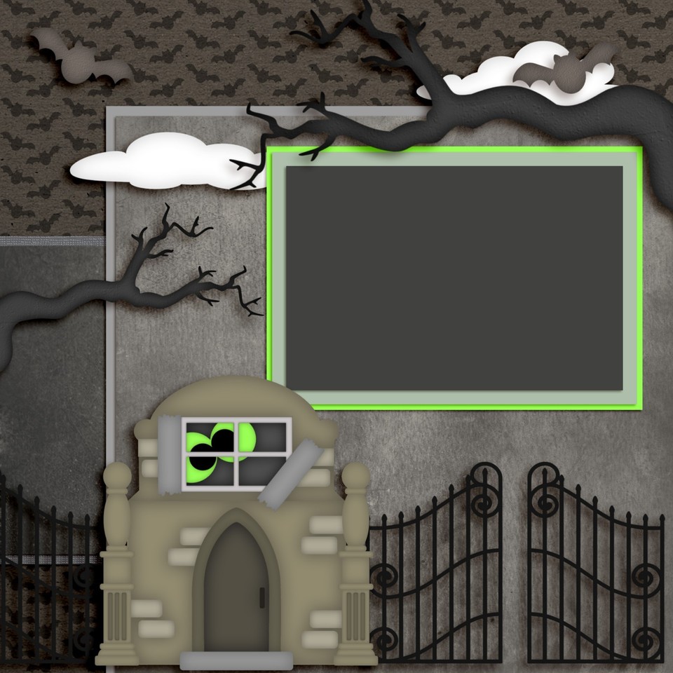 CEMETERY - Halloween - 2 Premade Scrapbook Pages - EZ Layout 3536 | eBay