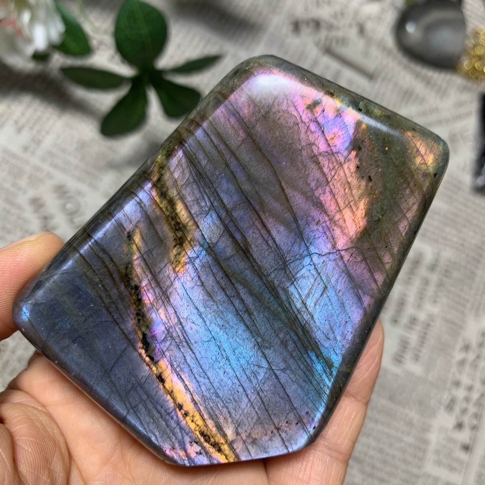 288g Natural Purple Light Labrador Quartz Crystal Stone Specimens heal ...