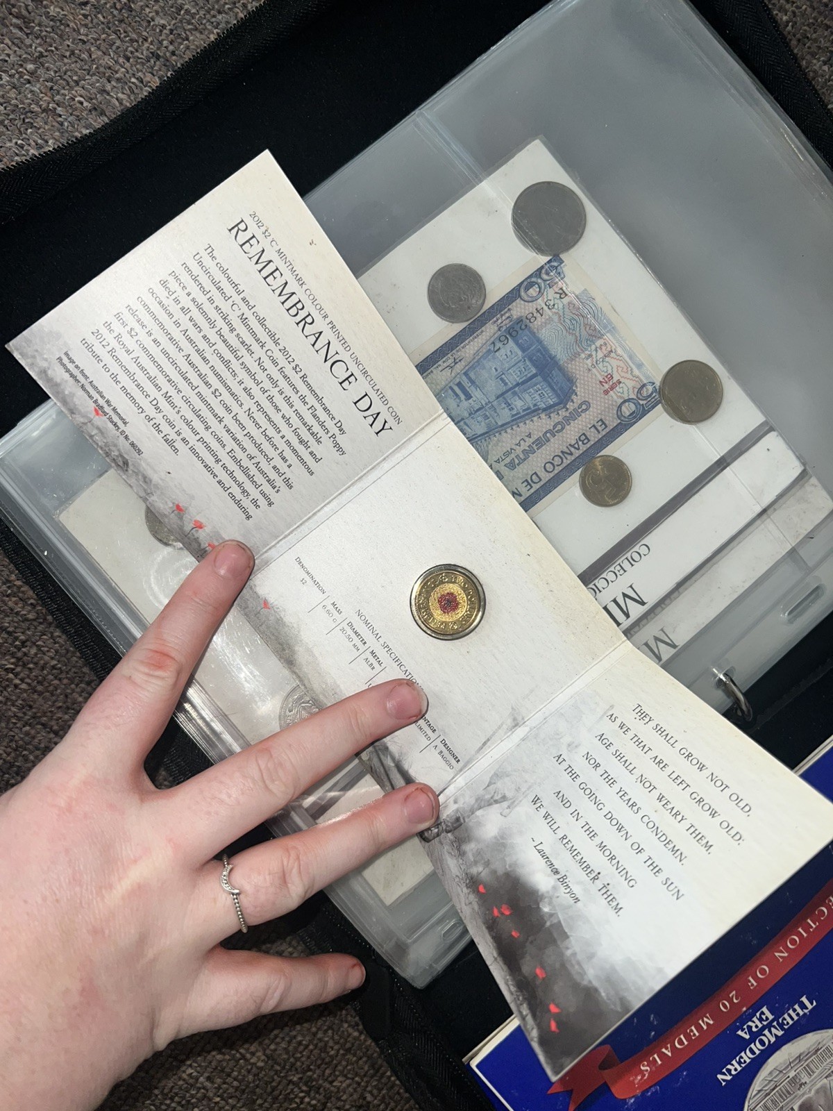 Australia: 2012 $2 Red Poppy Remembrance Day Coloured C Mintmark in RAM ...